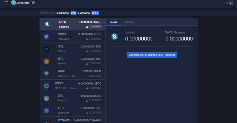 How to create a SafeTrade wallet – step by step tutorial